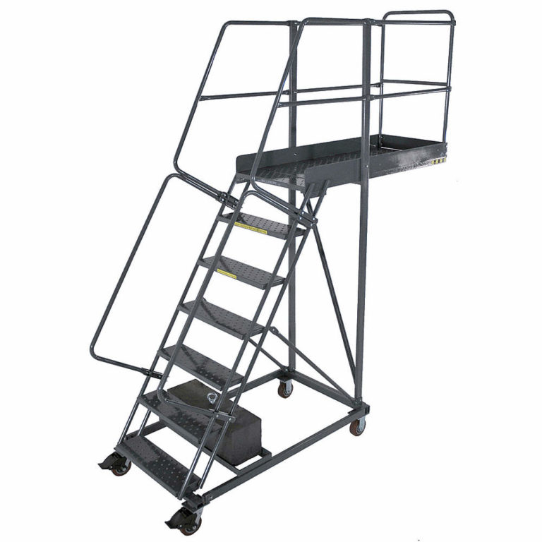 Rolling Ladders | Industrial Rolling Platform Ladders - Industrial Man ...