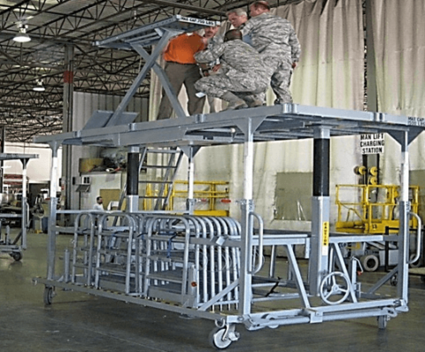 C5M Aircraft Engine Work Stand - Industrial Man Lifts