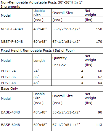 Internestable Portable Stackable Rack Systems - Industrial Man Lifts ...