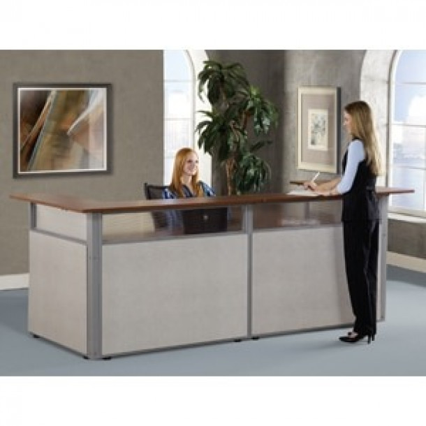 96x37 U-Shaped Reception Station - Industrial Man Lifts