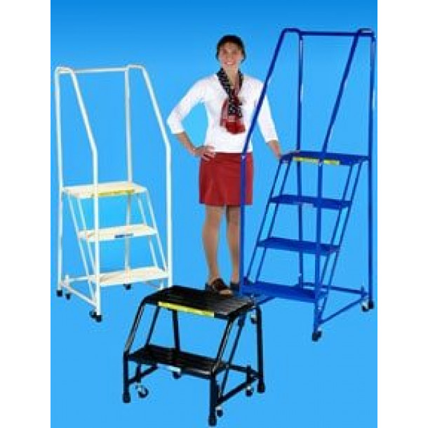 Rolling Ladders | Industrial Rolling Platform Ladders - Industrial Man ...