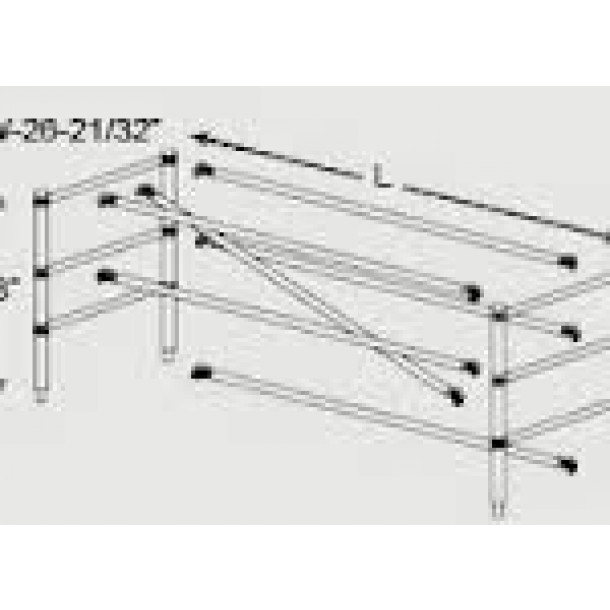 Single Wide Scaffold Guardrail Set - Industrial Man Lifts