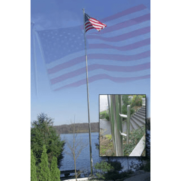 Stainless Steel Flag Poles - Industrial Man Lifts