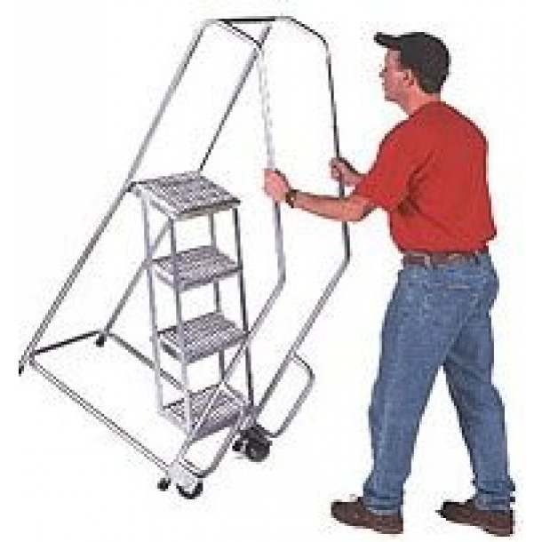 Rolling Ladders | Industrial Rolling Platform Ladders - Industrial Man ...