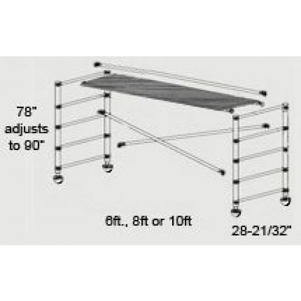 Single Wide Scaffold Base Set - Industrial Man Lifts